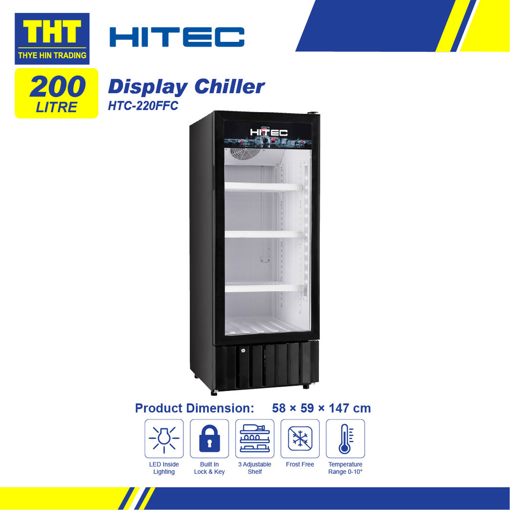 HITEC 200L Frost Free Chiller Display Showcase HTC-220FFC | Shopee Malaysia