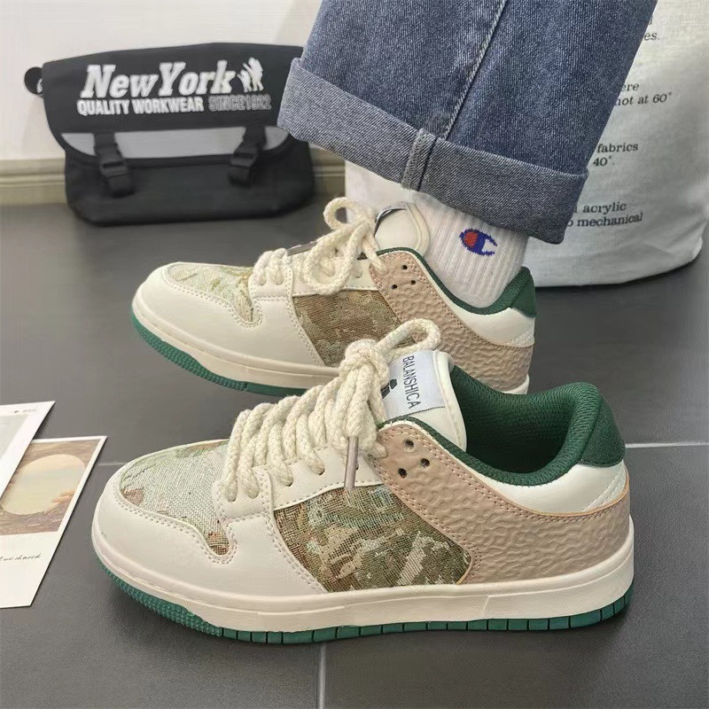 Ins Style Secret Forest Couple Oil Painting Skateboard Shoes 2022 Retro ...