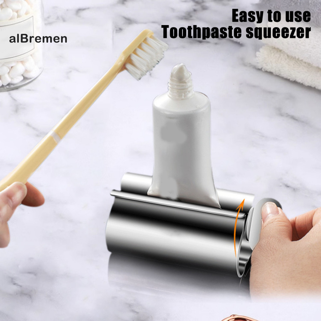 (New) Toothpaste Holder Organizer Metal Toothpaste Dispenser Stainless Steel Toothpaste Squeezer ...