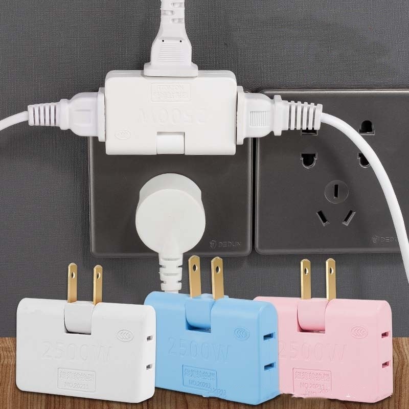 Us Compact Power Splitter Socket 180 Degree Rotation 3 In 1, 3 in 1 ...