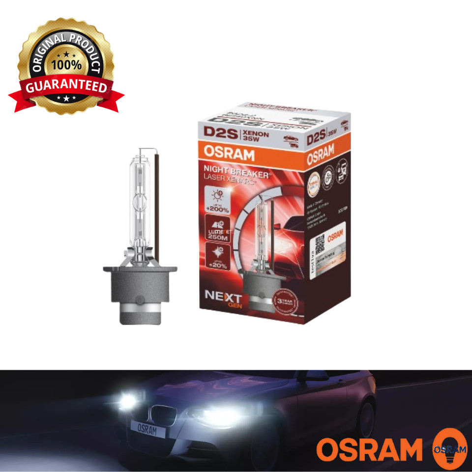 66240XNL Osram Xenarc Night Breaker Laser HID Bulb ( D1S D2S D3S D4S ...