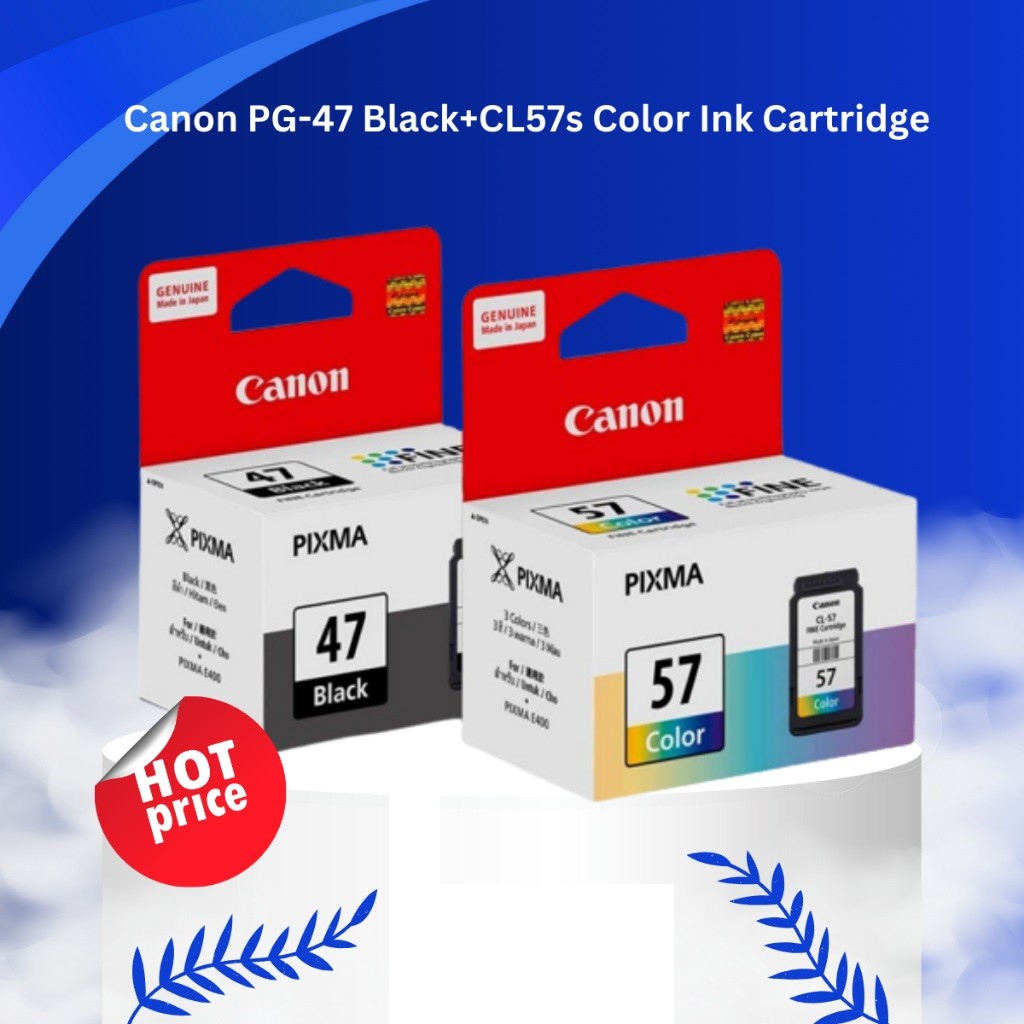 CANON CL57S CL57 PG47 CARTRIDGE. FOR PRINTER E400, E410, E470, E480. PG ...
