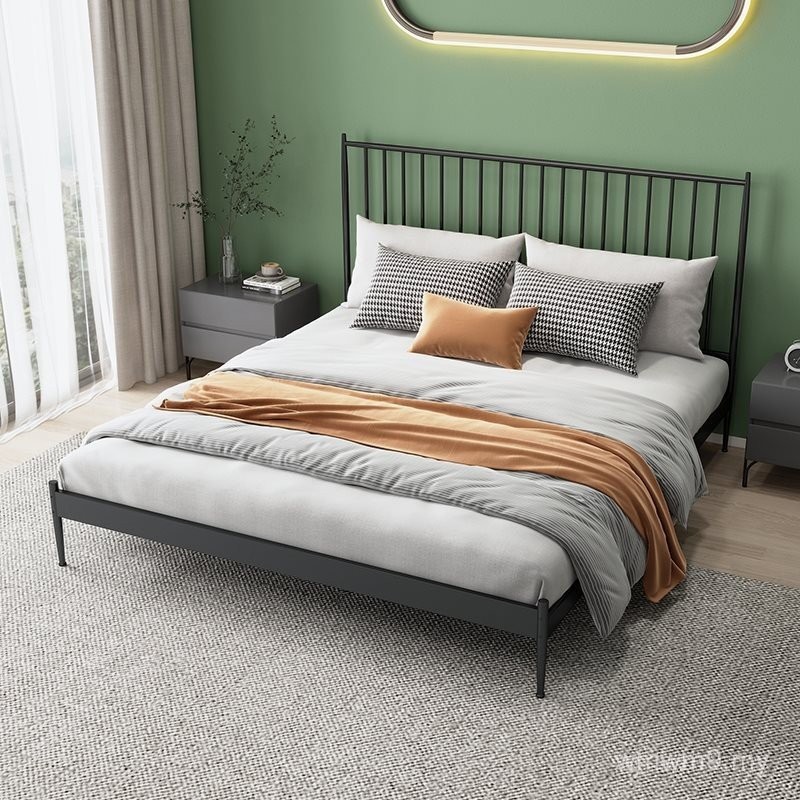 Modern Simple Iron Bed 1 Meter 5 Wide European Style Influencer Iron ...