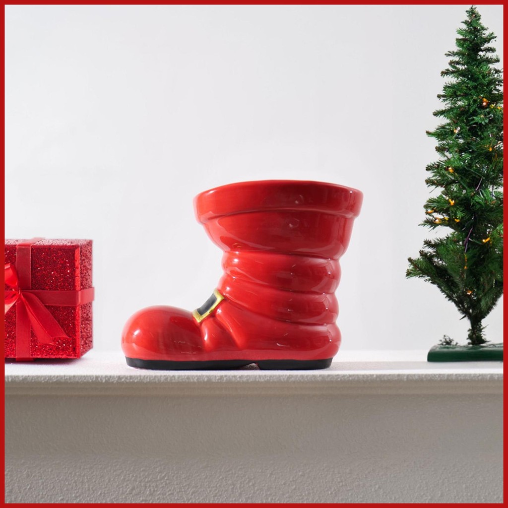 Cowboy Boots Flower Vase Santa Boots Vase Container Planter Decoration ...