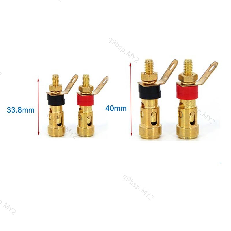 AMP Hifi Audio cable Amplifier Subwoofer Gold plated Brass Speaker ...