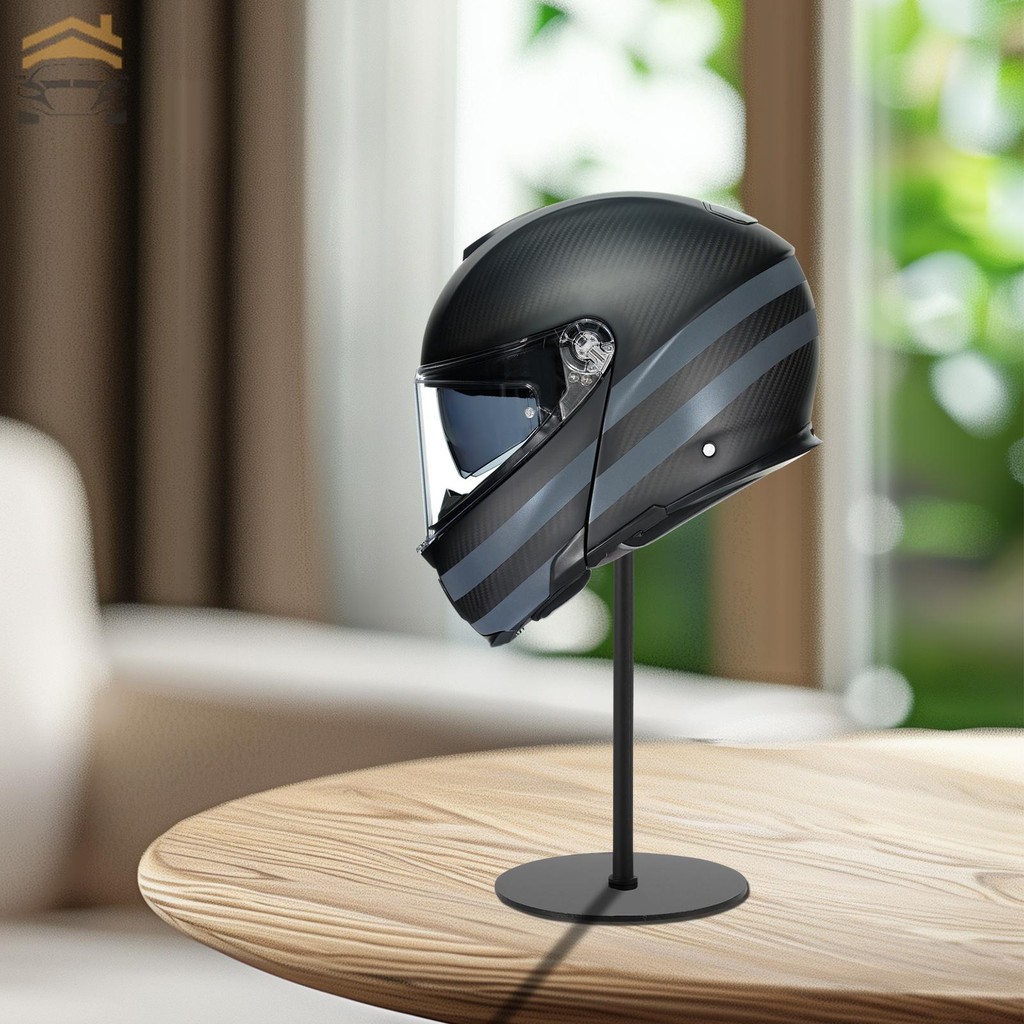 Helmet Stand Desktop Helmet Display Holder with Stable Base Metal ...