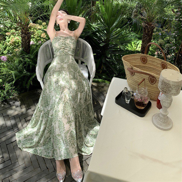 balletcore dress dress sulam dinner dress Rok pantai Thailand Sanya ...