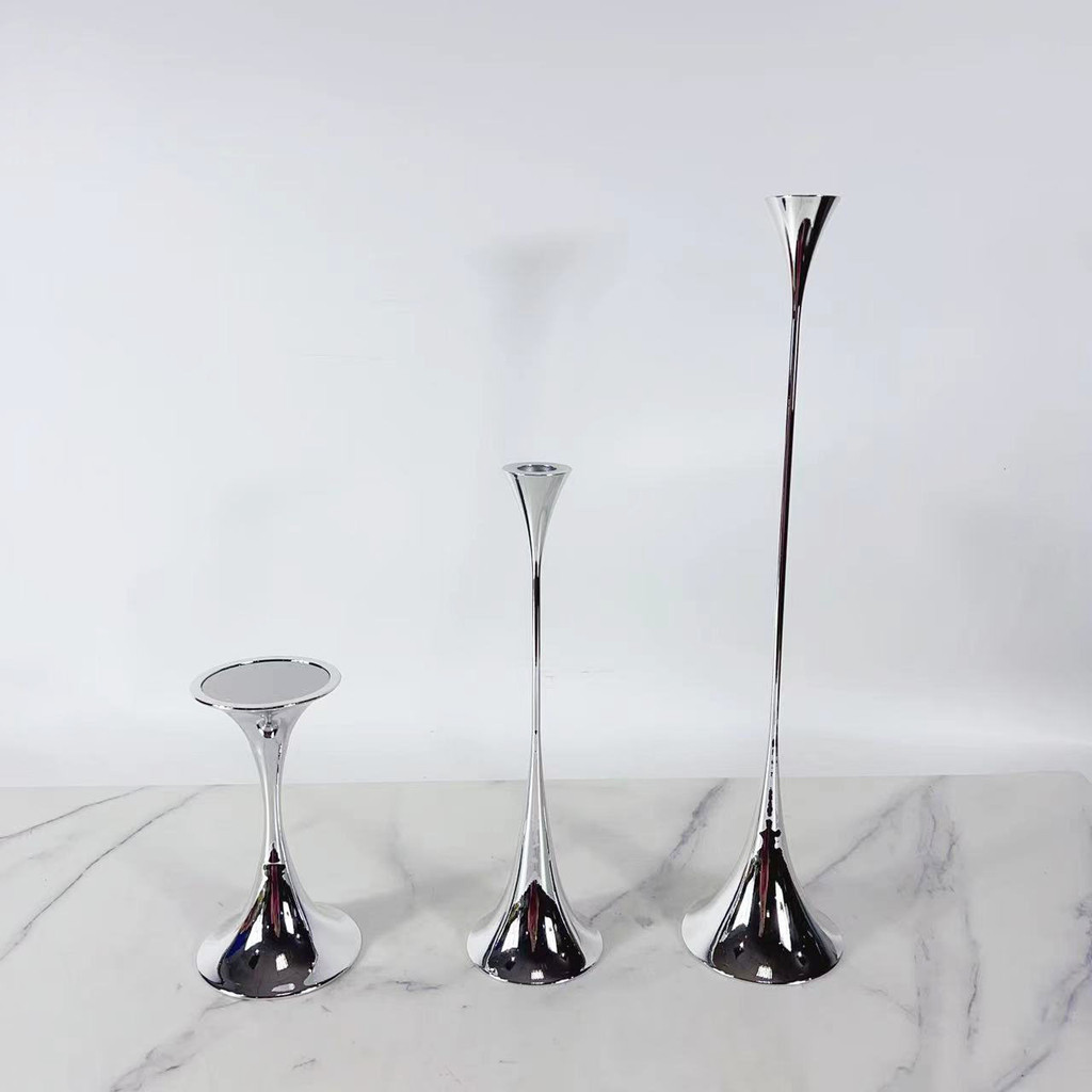 Warna perak mewah moden, lilin logam penyaduran elektrik, bilik model ...