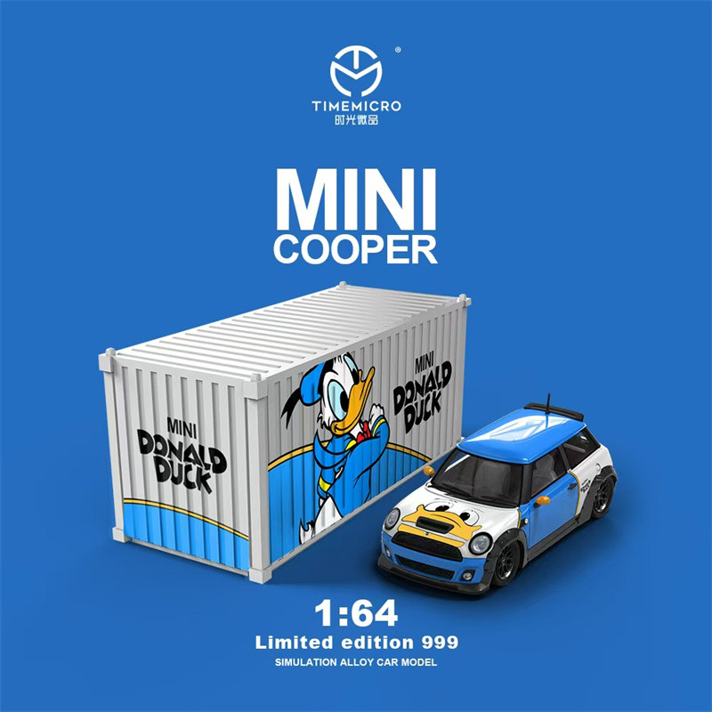 TIME MICRO 1:64 MINI COOPER Duck Painting Simulation Alloy Car Model ...