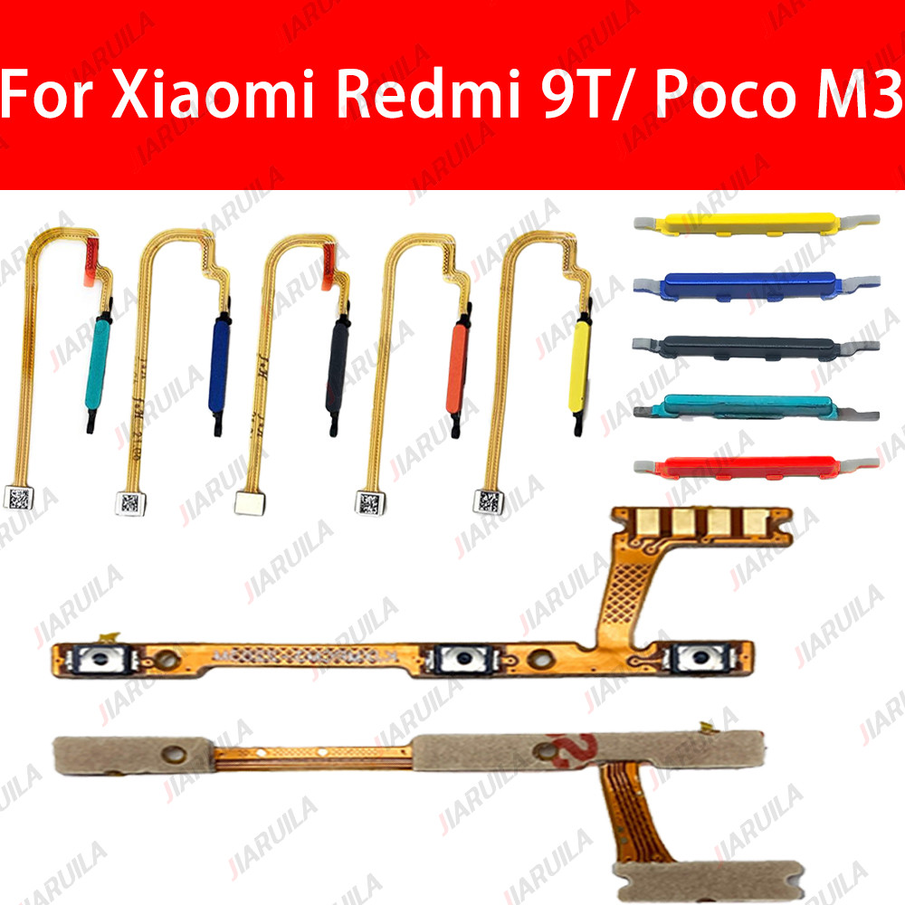 For Xiaomi Redmi 9T Poco M3 Fingerprint Scanner Power on off button ...