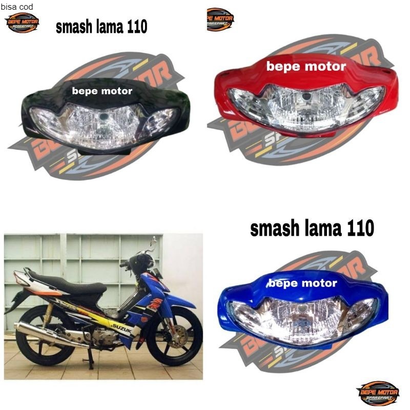 MERAH OLD SUZUKI SMASH 110 SMASH MOTORCYCLE HEADLIGHTS BLUE BLACK RED ...
