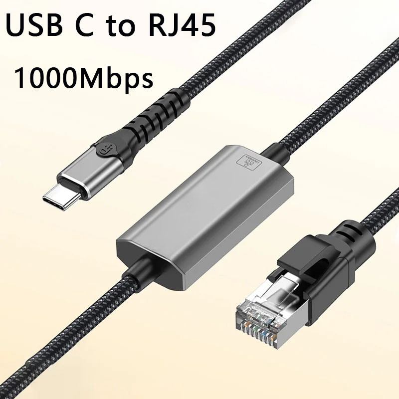 2m 3m 5m 10m 20m 30m USB C to RJ45 Cable 1000M USB3.0 TO Ethernet Gigabit LAN Network Converter ...