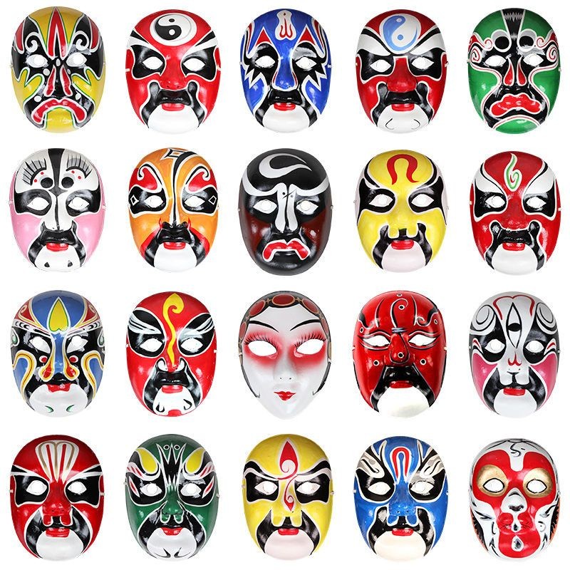 Adult Sichuan Opera Face-Changing Peking Opera Face Mask Full Face ...