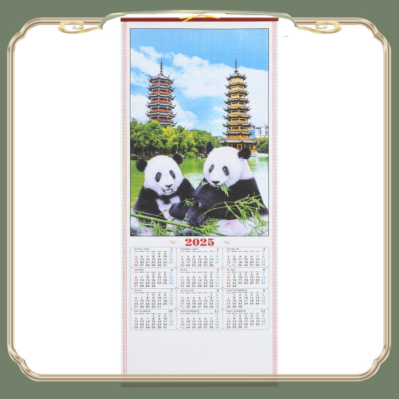 Wall Calendar Year Runs Months Hanging Dating 2025 Scroll Modern ...