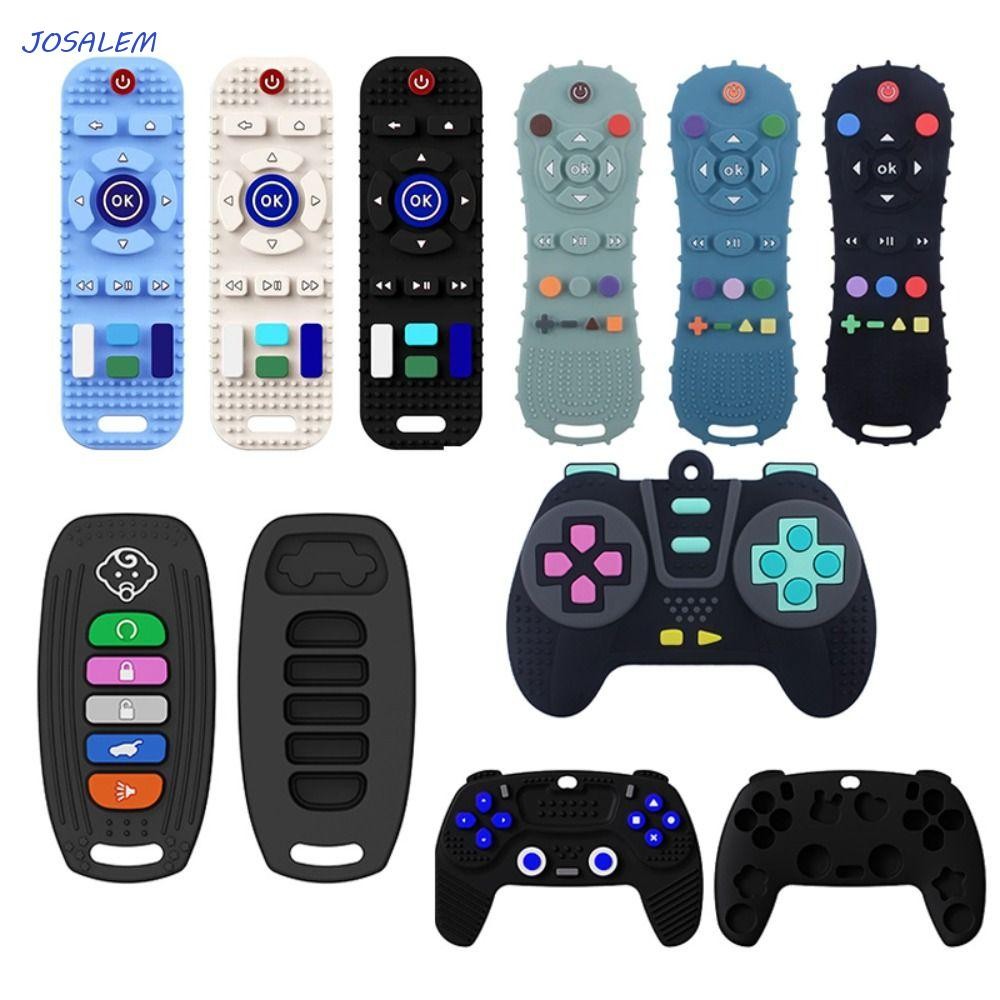 JOSALEM Baby Silicone Teether Toys, Remote Control Shape Anti Eating ...