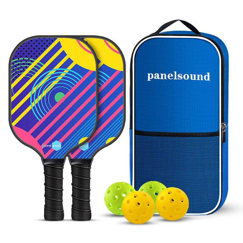 Pickleball Ball Paddle Outfit Glass Fiberglass Pickle Racket Set ...