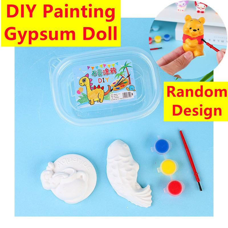 Kids Colouring Gypsum Doll DIY Set Cartoon Cute Craft Learning Painting ...