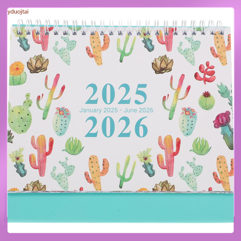 Cactus Desk Calendar Aesthetic Standing Monthly Calendars Work yduojtai ...