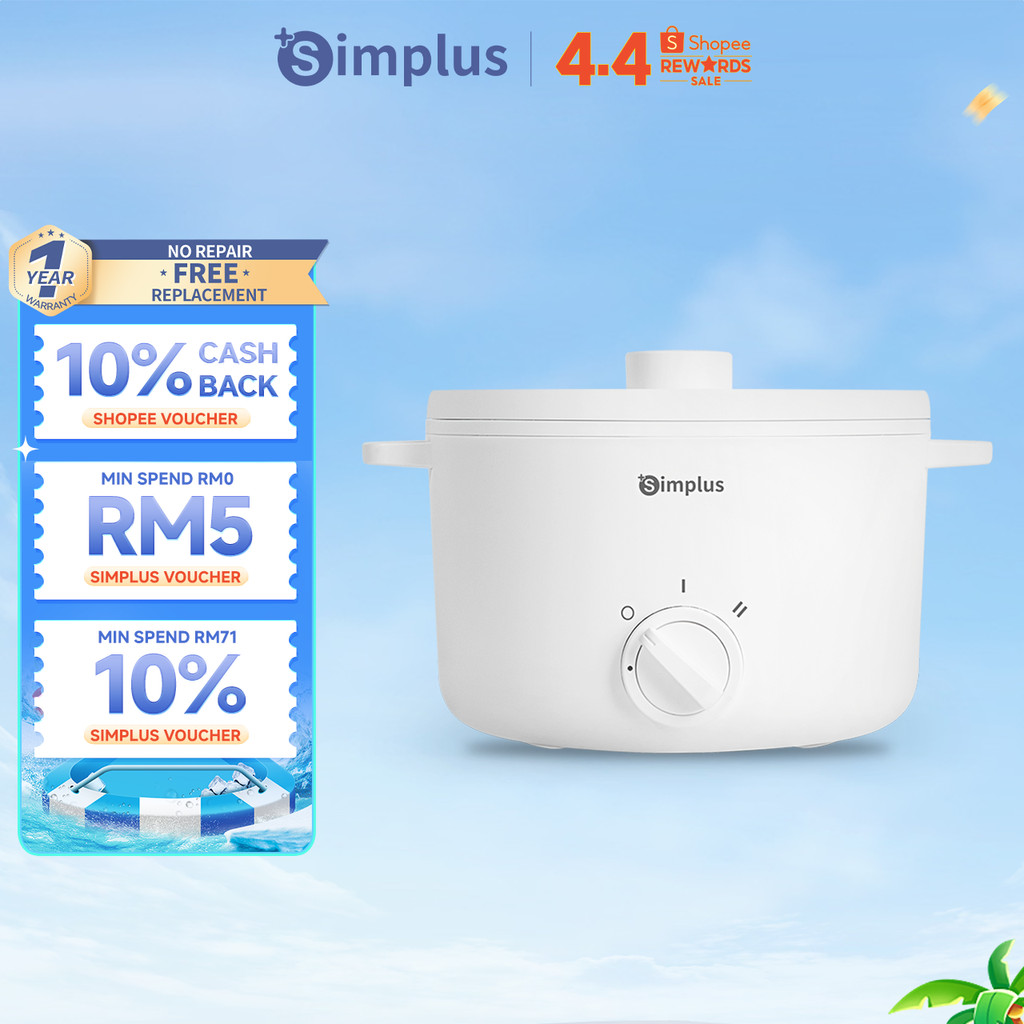 Simplus Multi-Functional Electric Cooker Steamer Rice Cooker 1000W High ...