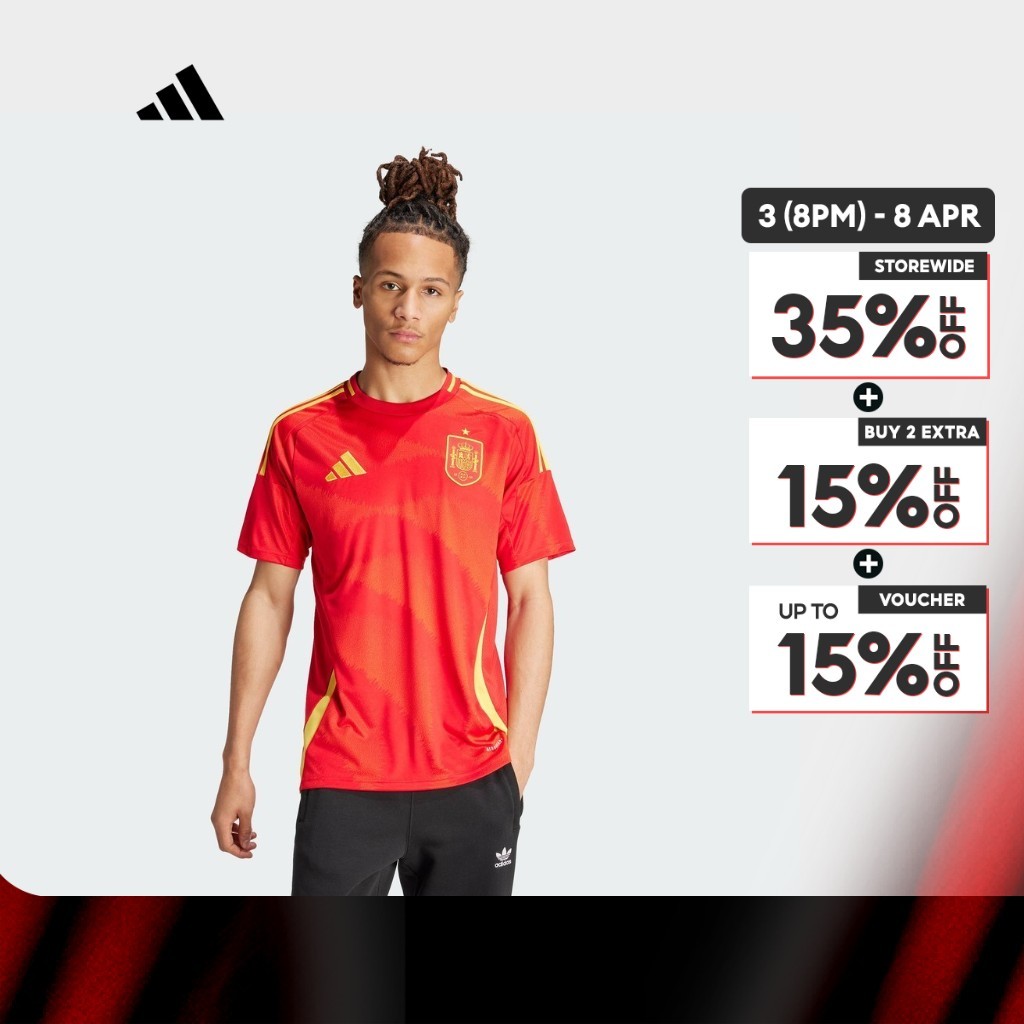 adidas Football Spain 24 Home Jersey Men Red IP9331 | Shopee Malaysia