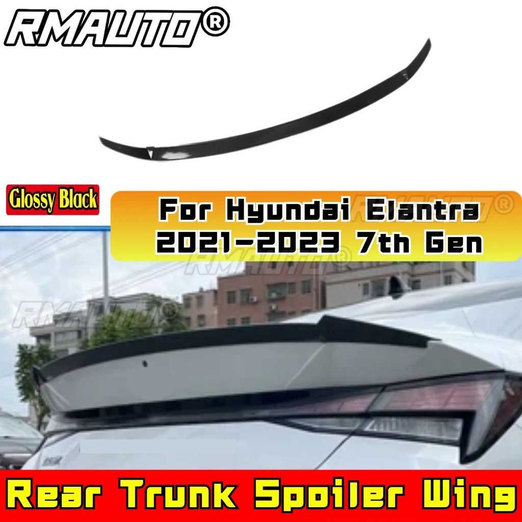 For Hyundai Rear Trunk Spoiler Wing Rear Roof Spoiler Roof Wing Body ...