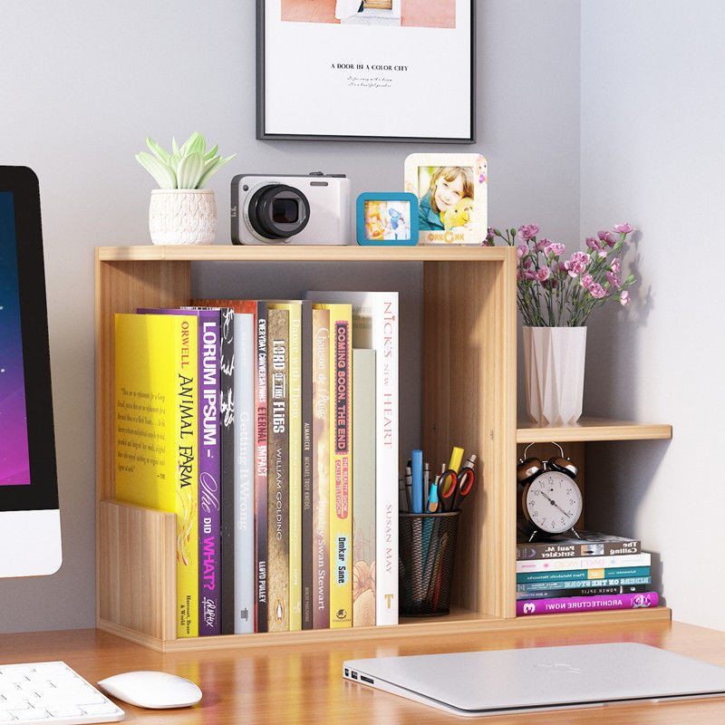 Desktop Bookshelf Simple Shelf Office Storage Rack Student Desk Desktop ...