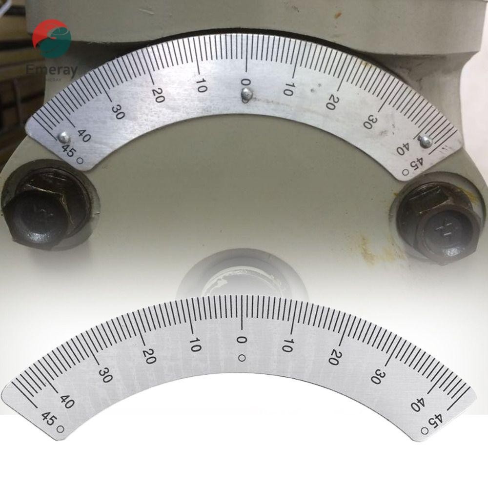 EMERAY 45-0-45° Protractor, Metal Woodworking Ruler Circular Arc ...