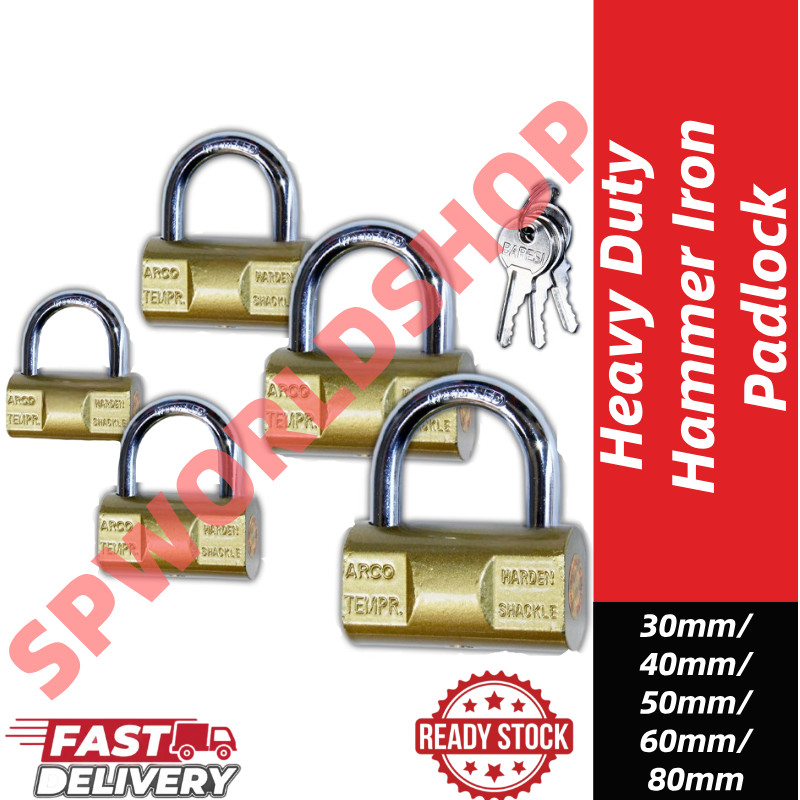 Baoli Lock Heavy Duty Hammer Iron Padlock Lock Baoli Baresi Italy ...
