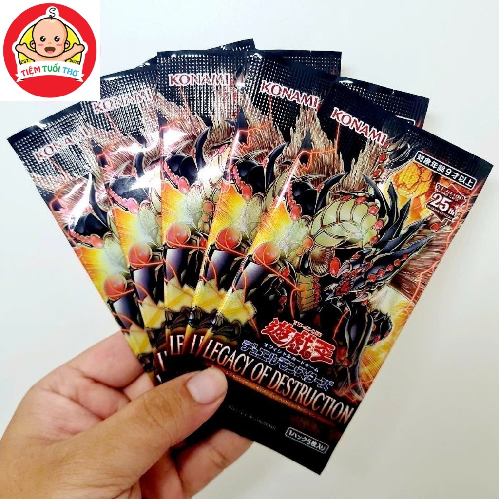 [BUY 1 GET 4] Genuine yugioh card bag [LEDE Legacy Of Destruction] - KONAM - Original seal ...
