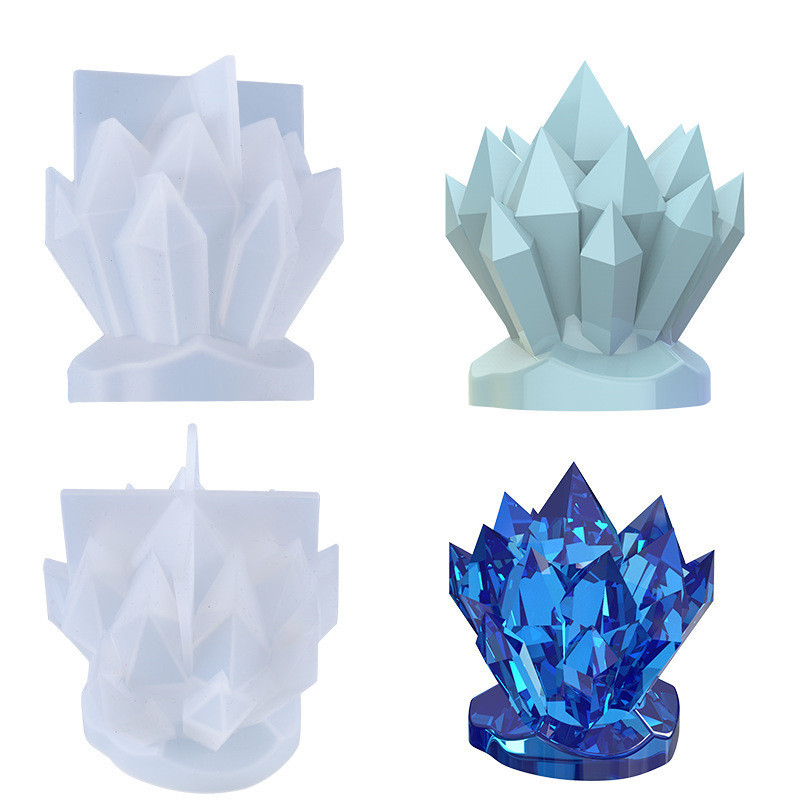 Mata Besar DIY Kristal Resin Iceberg 3D Kluster Kristal Acuan Hiasan ...