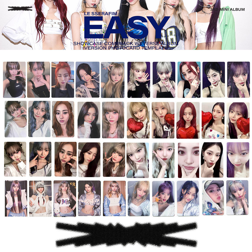 KPOP LE SSERAFIM EASY LOMO Card Polaroid Post Cards Photocards HD ...