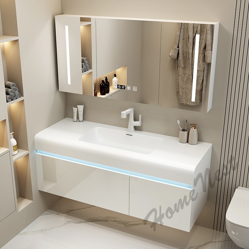 Light Luxury Modern Integrated Basin Bathroom Cabinet Simple Toilet ...