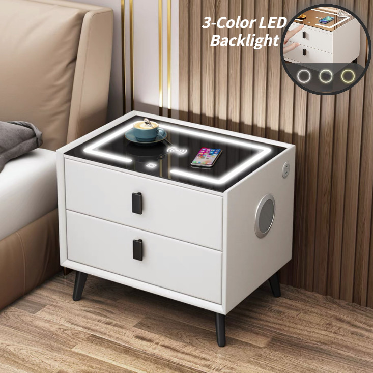 【ACC】Bedside Table Smart Bedside Table USB Charging+Bluetooth Speaker ...