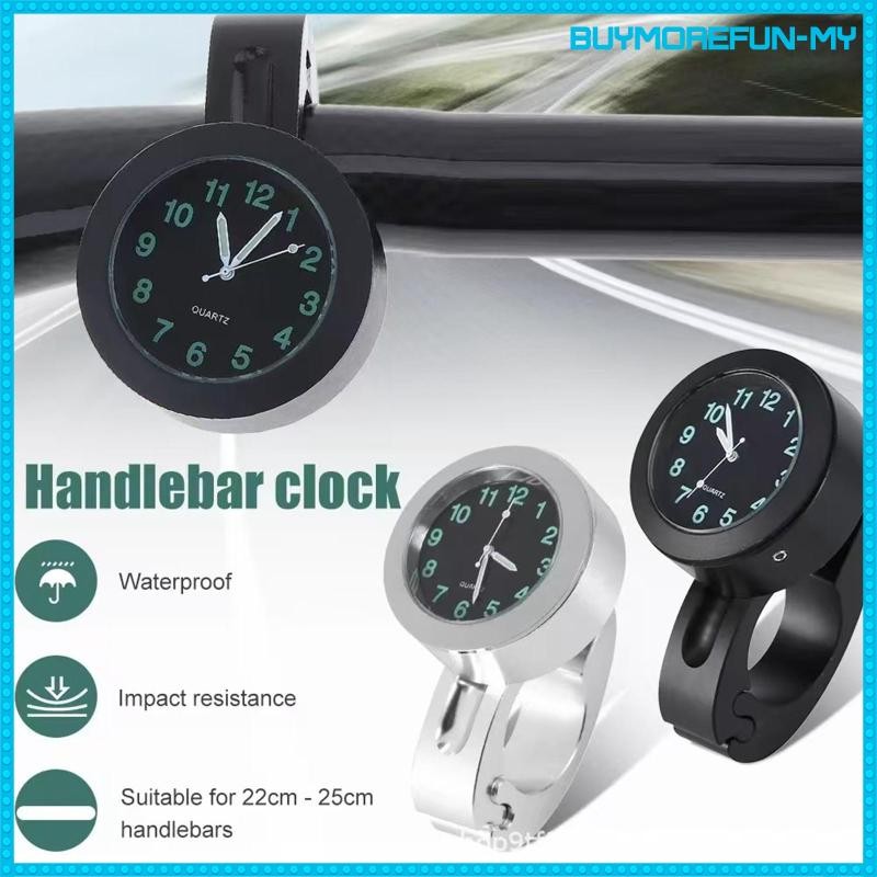 [BuymorefunMY] Motorcycle Handlebar Mount Clock Bike Clock Universal ...