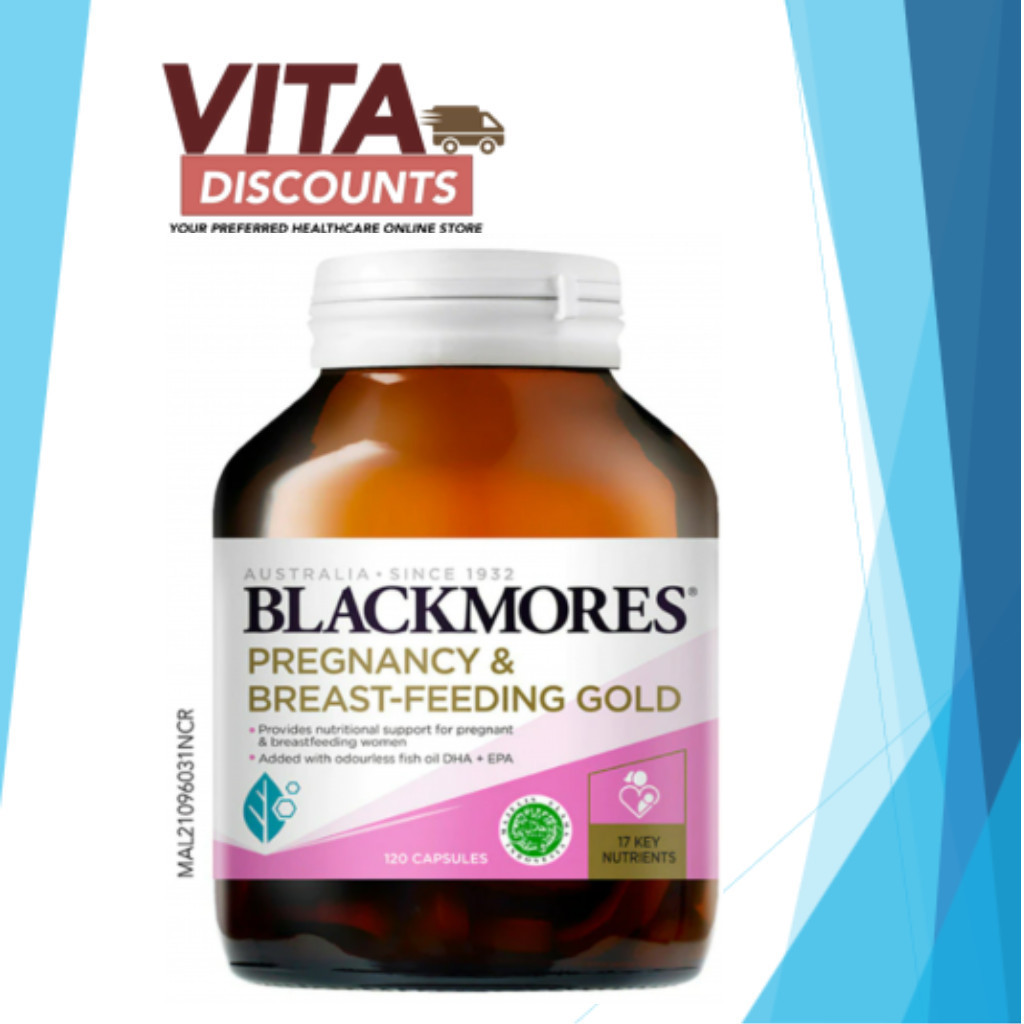 [BOTOL BESAR 120S] BLACKMORES PREGNANCY & BREAST-FEEDING GOLD CAPS 120S ...