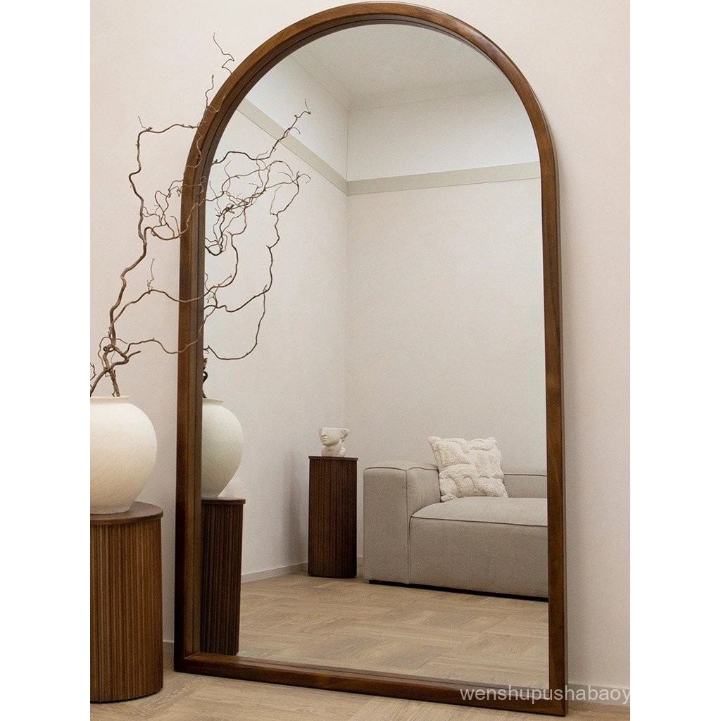 Ideal Arched Floor Mirror Medieval Style American Retro Full-length ...