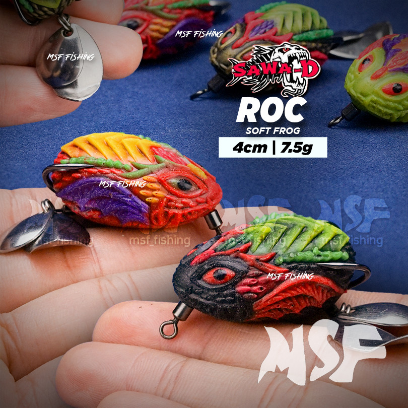 [MSF] Sawa-D ROC Soft Frog 4cm 7.5g Katak Tiruan Umpan Casting Getah ...
