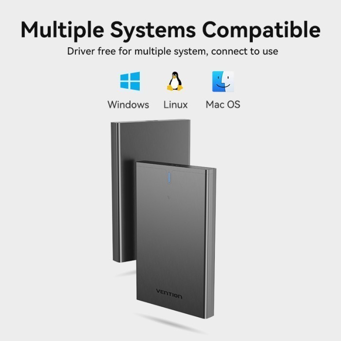 Vention Casing HDD 2.5 Inch SATA Hard Drive Enclosure Free Cable USB 3. ...