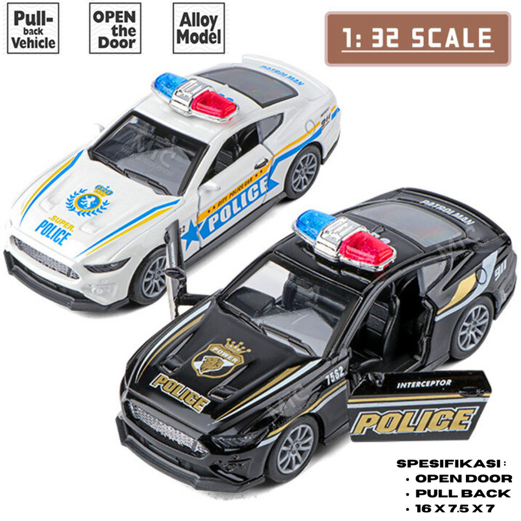 Diecast Alloy Metal Miniature Sports Car Super Car Police Pull Back ...