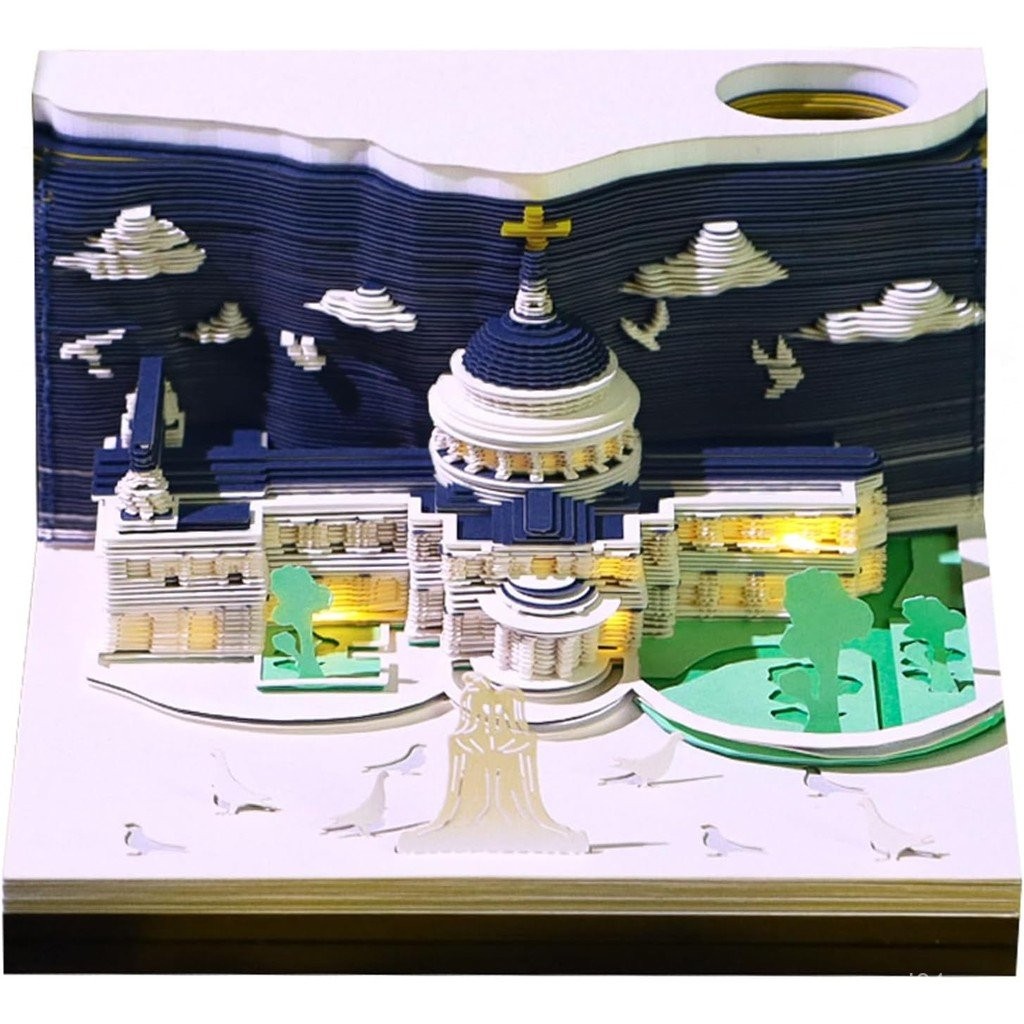 Kalendar seni 3D 2025,3D Memo Pad kreatif masa sekeping kalendar st ...