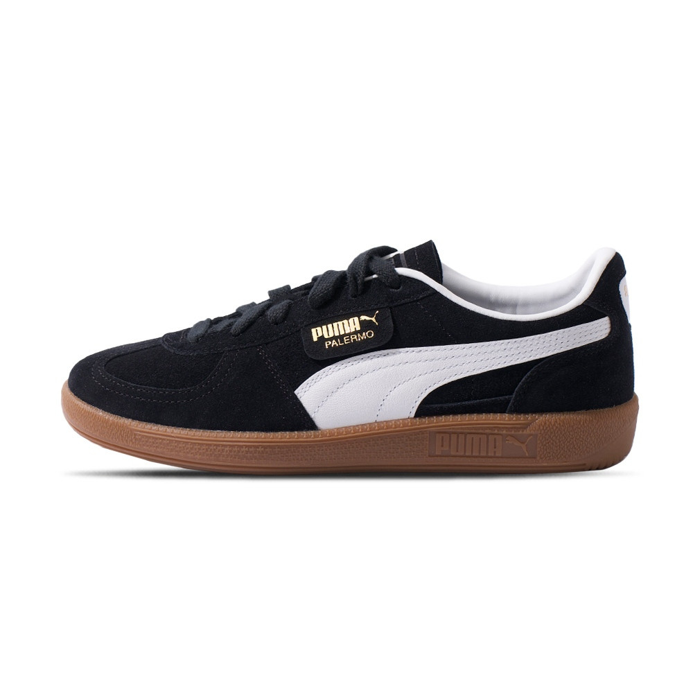 Puma Palermo Men's Shoes Women's Black White Suede Retro Time Rubber ...