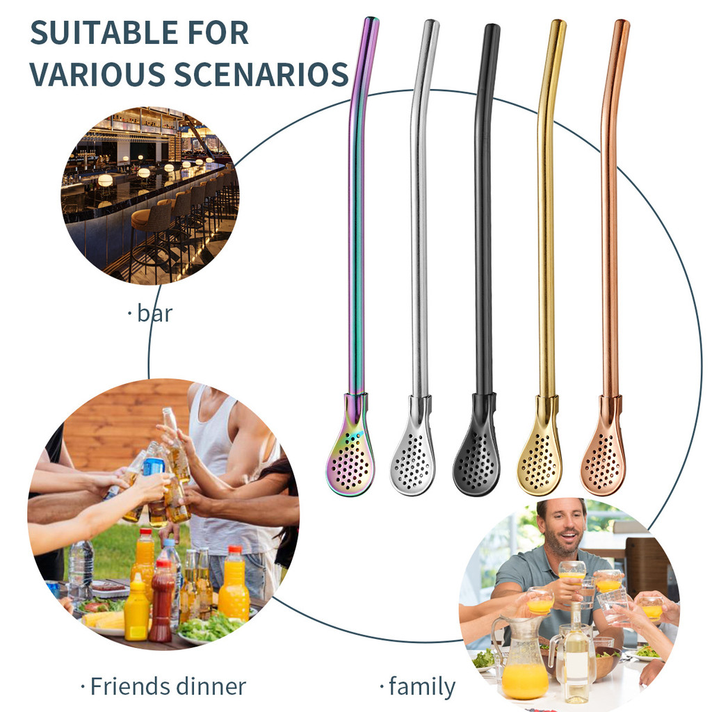 304 Stainless Steel Straw with Detachable Filter Tip | For Mate Tea ...