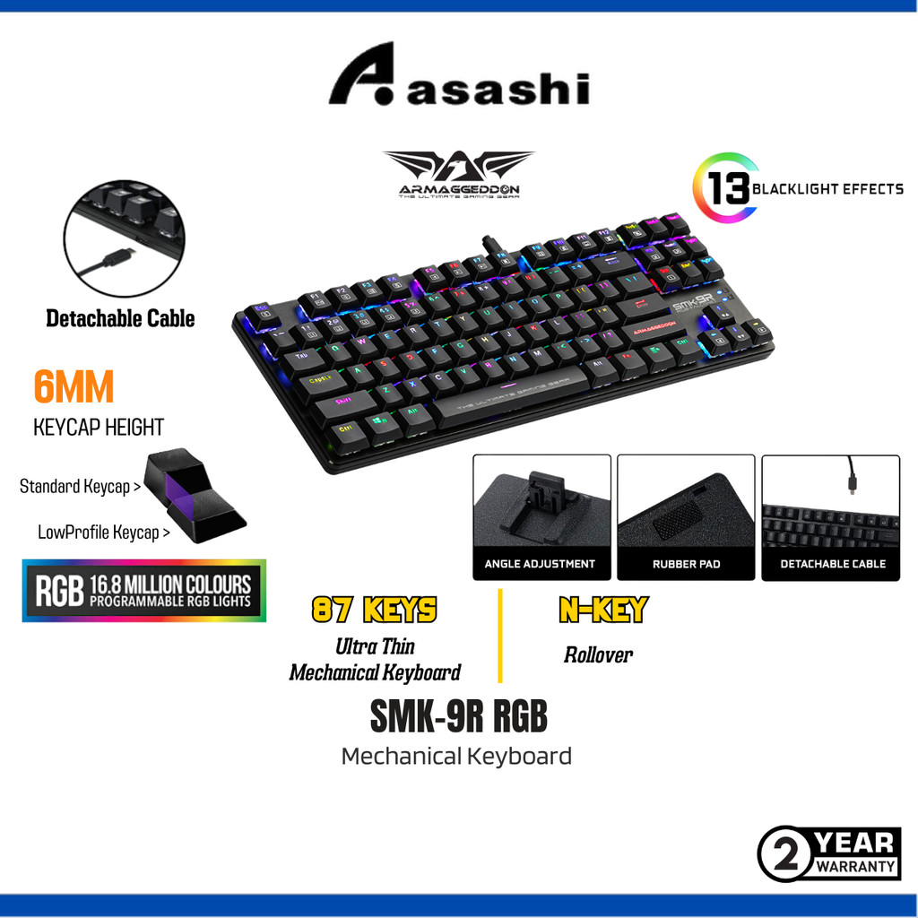 Armaggeddon SMK-9R RGB Falconet Outemu Black Switch / Blue Switch / Red ...