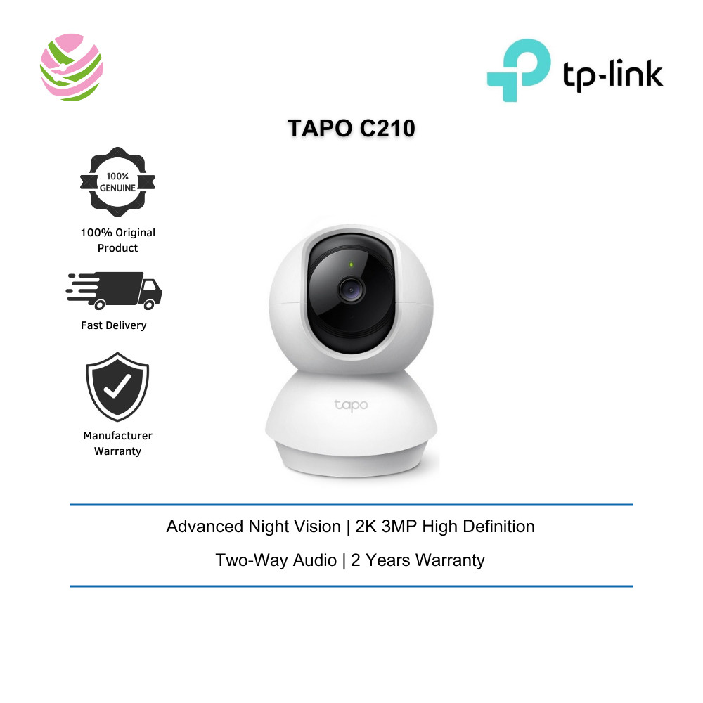 TP-Link Tapo C210 3MP Ultra HD Pan/Tilt Home Security WiFi Surveillance IP Camera CCTV | Shopee ...