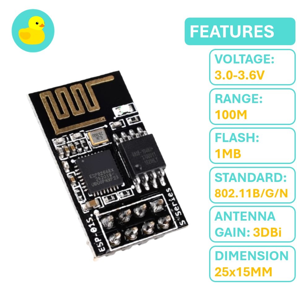 ESP-01S ESP8266 WiFi Module | Shopee Malaysia