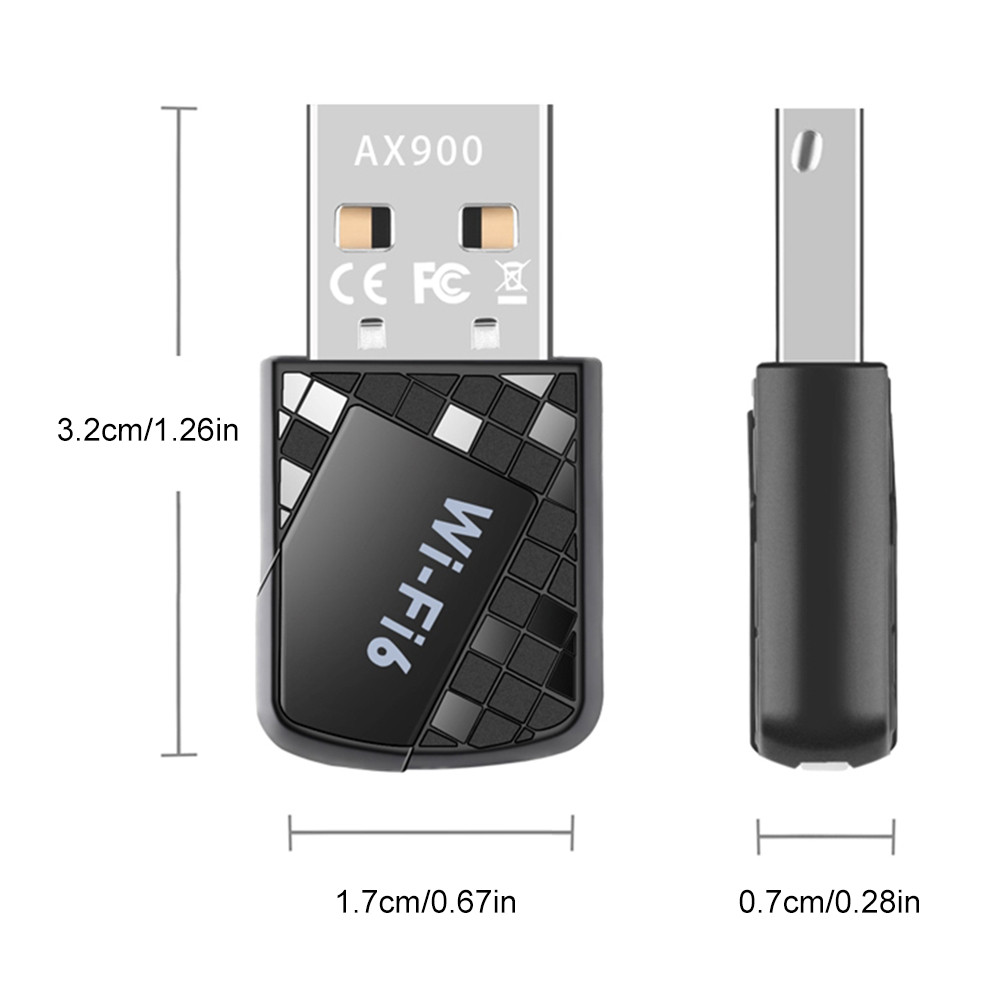 Mini USB WiFi Adapter 900Mbps WiFi Dongle 2.4G & 5Ghz Dual Band PC ...