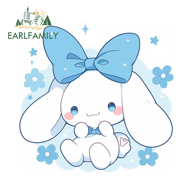 EARLFAMILY 13cm Cinnamoroll Car Stickers Waterproof Truck Caravanvan ...