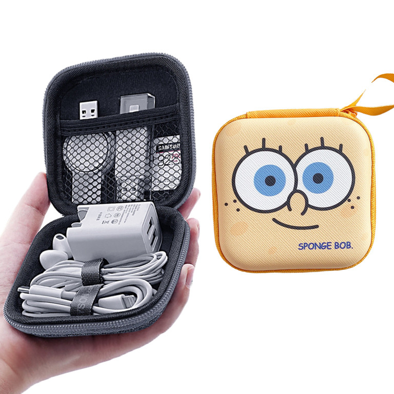 Cute SpongeBob Headset Protect Carry Hard Case Bag Storage Box ...