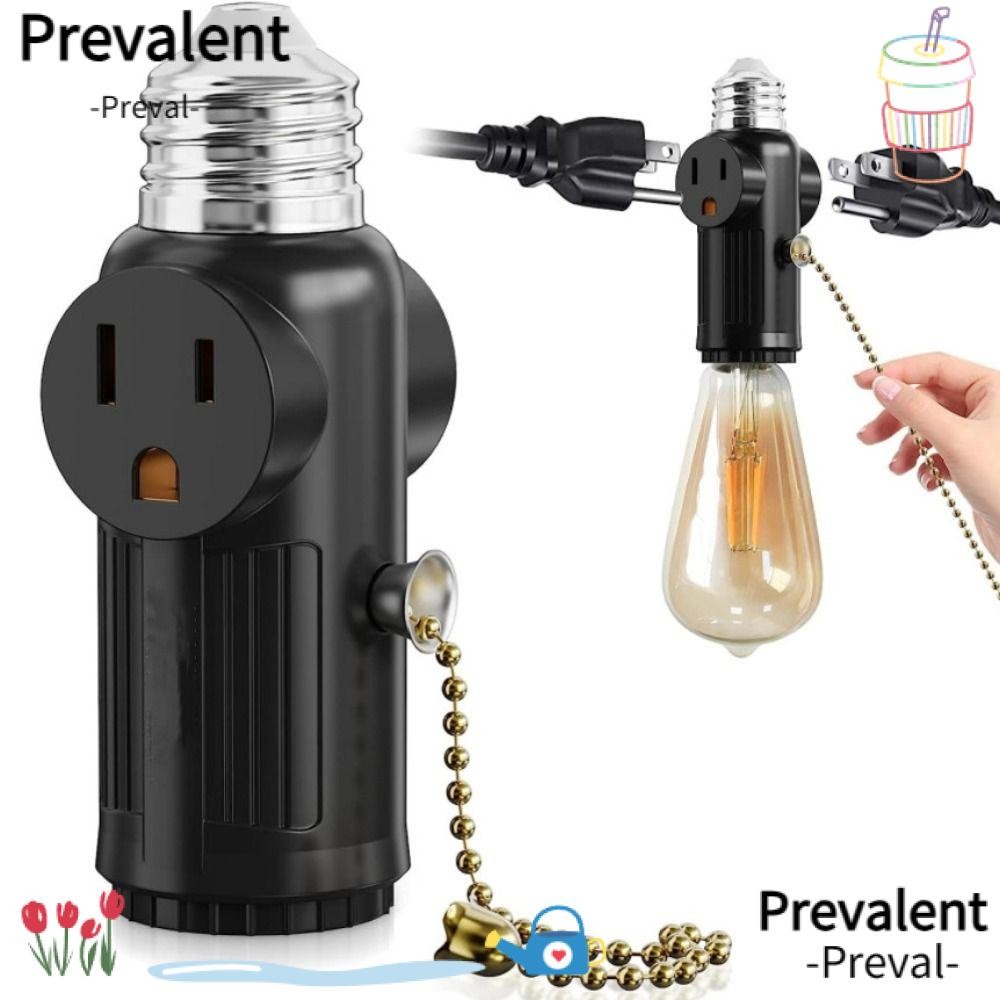 PREVAL Light Socket To Plug Adapter, 3 Prong Light with Zipper Light ...