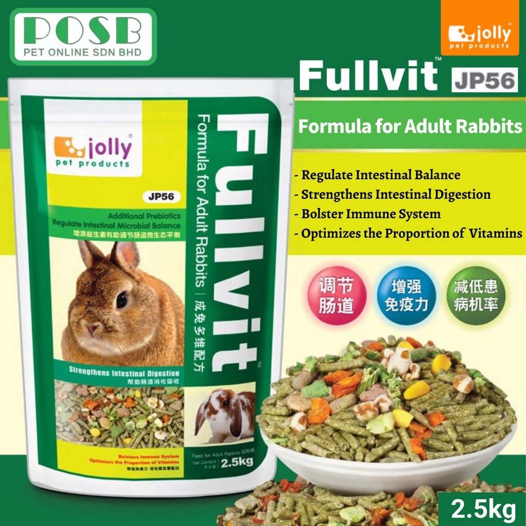 Jolly Rabbit Food Formula for Adult Rabbits 2.5kg / Makanan Arnab (JP56 ...